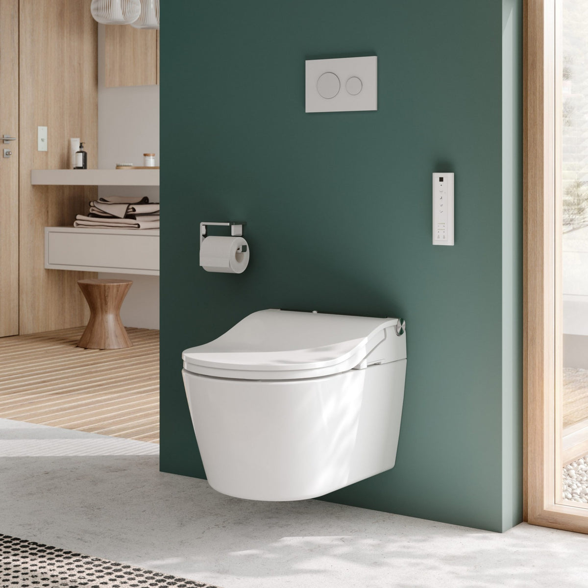TOTO Wall HungToilet & RX Washlet (D-Shape) with Remote Control ...